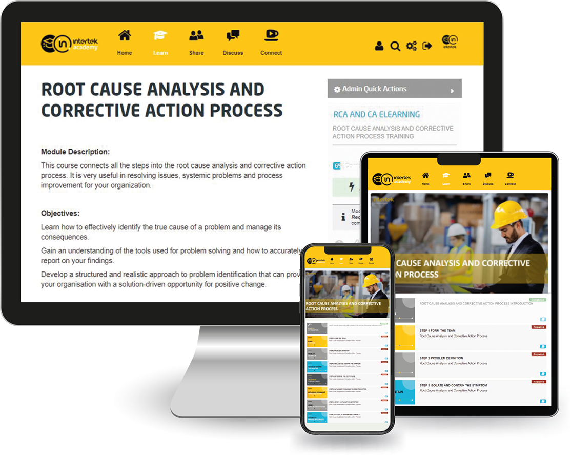 Root Cause Analysis and Corrective Action (3 Hours) – Intertek Academy